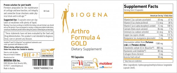 Arthro Formula 4 GOLD - solution for joint health | Biogena USA