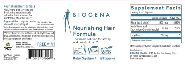 Nourishing Hair Formula - strong and beautiful hair | Biogena USA
